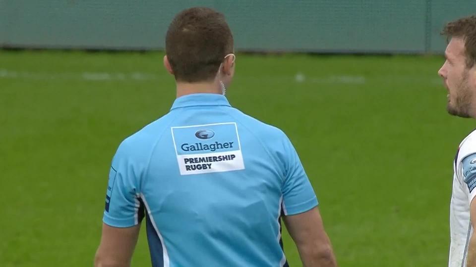 Premiership Rugby | Referee Adam Leal upends Jamie Shillcock to ...