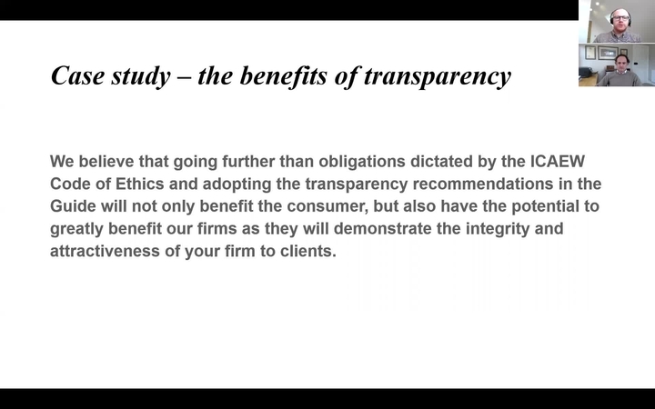 Pricing and service transparency: case study