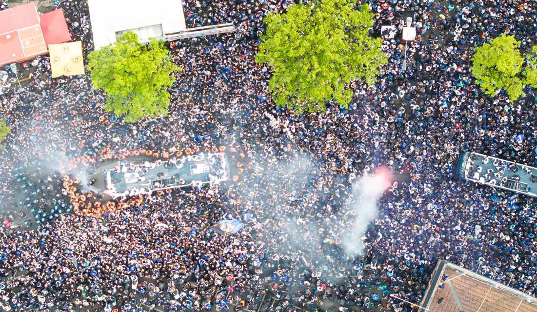Inter celebration parade, images from the sky | Inter.it